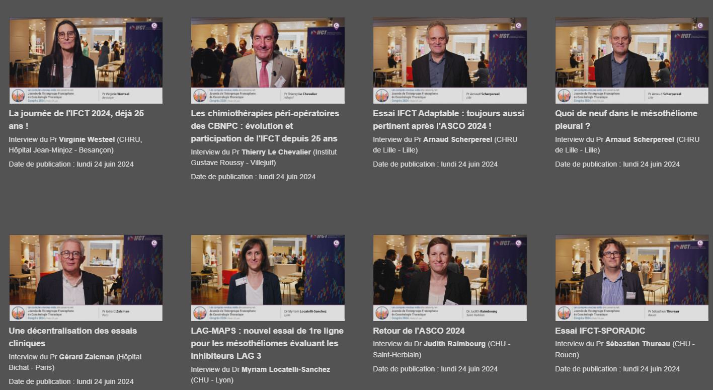 Retour sur la Journée IFCT (25 ans de l'Intergroupe)